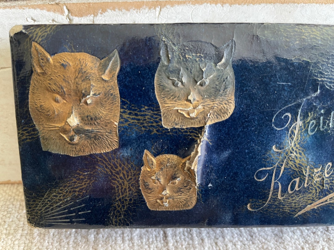 Antique Candy Box With Cats - Etsy