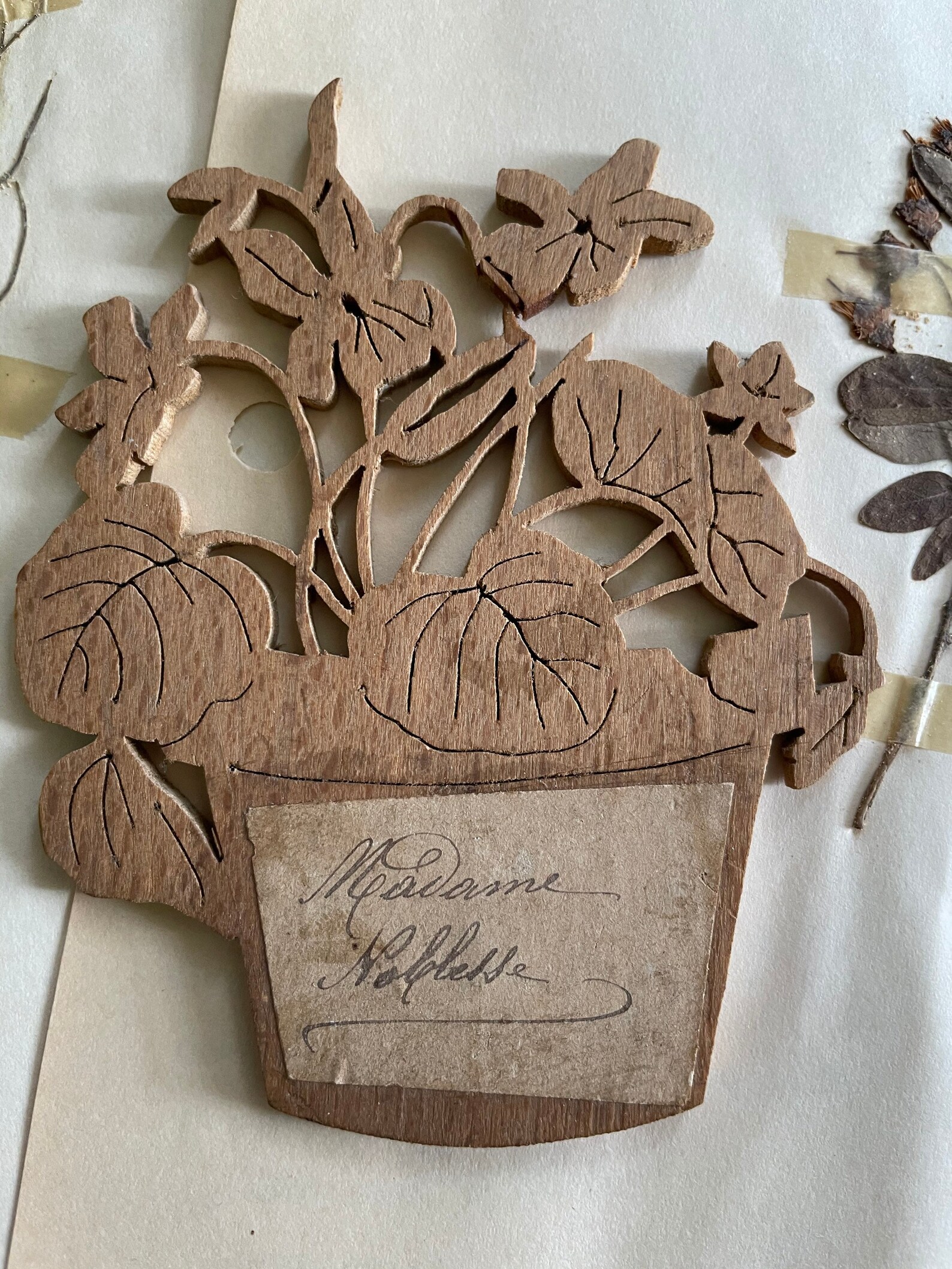Antique French Flower Place Card - Etsy