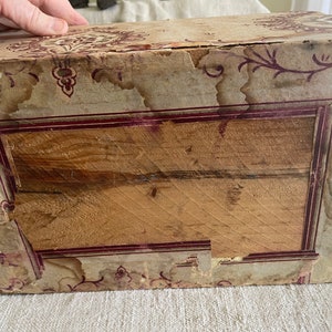 Antique Wallpaper Covered Box - Etsy