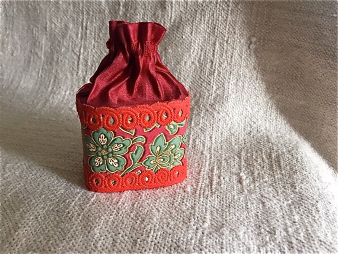 Antique Wall-paper Covered Candy Box ; Dresden for Christmas Tree - Etsy