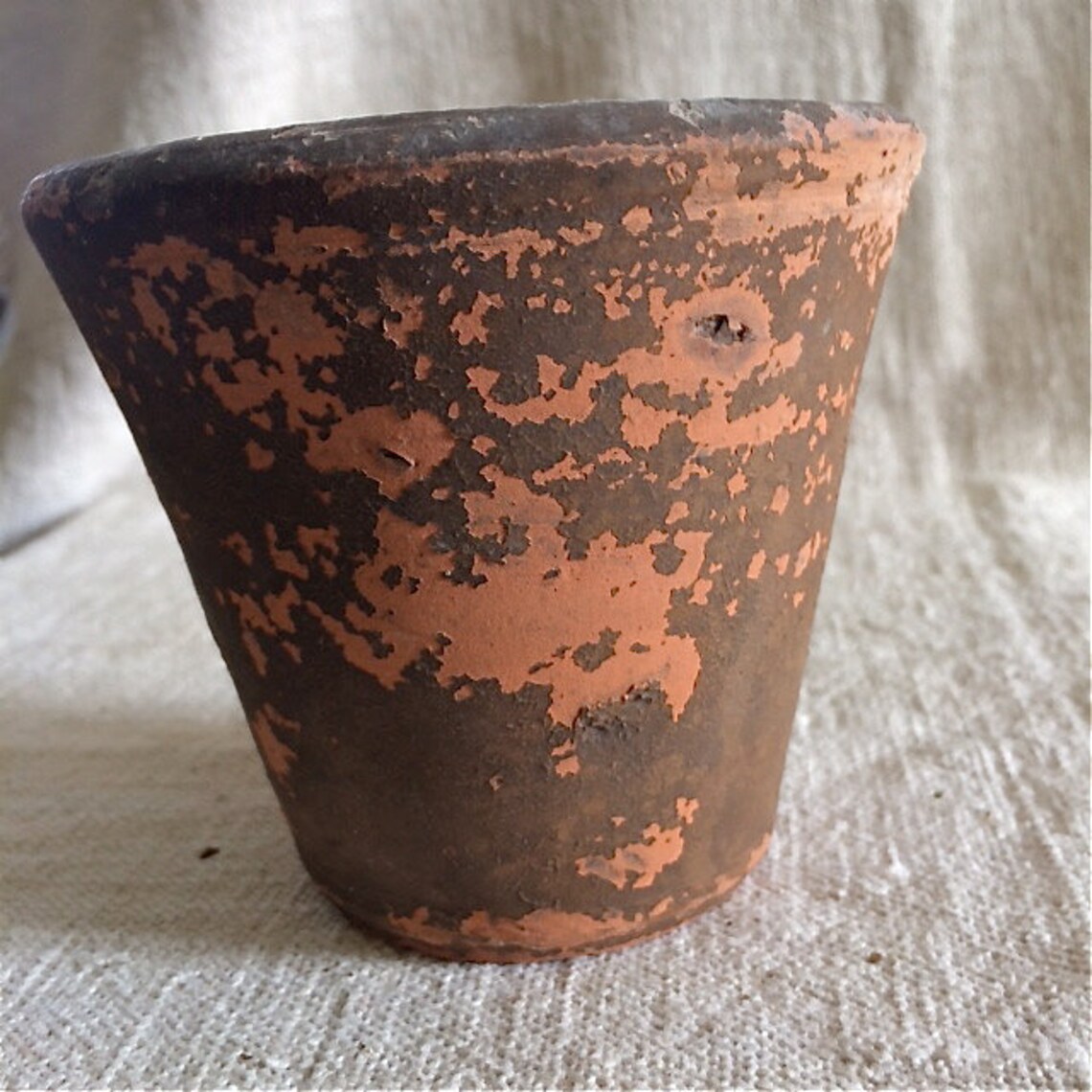 Antique Redware Flower Pot - Etsy