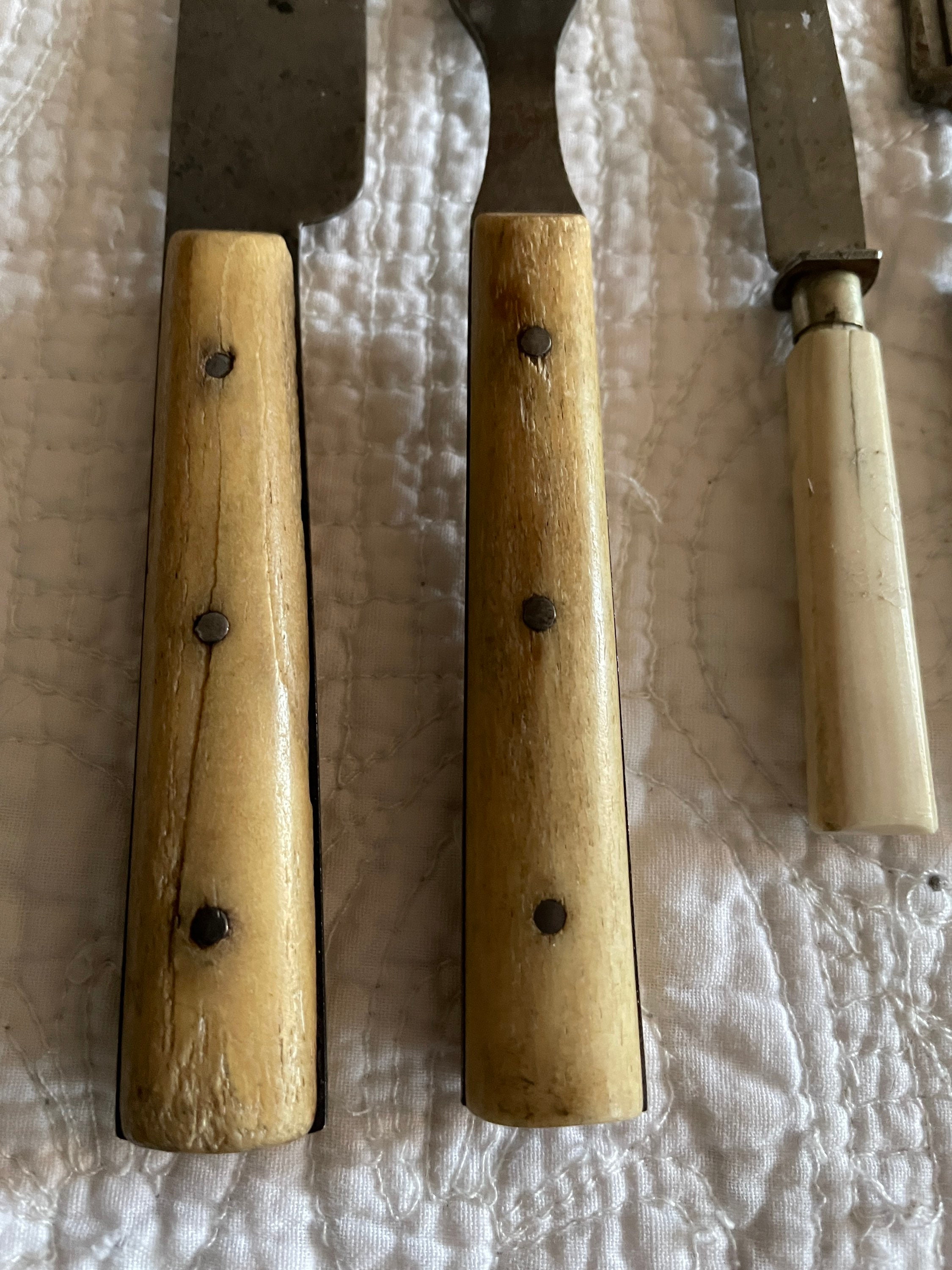 Antique Bone-handled Knives and Forks - Etsy