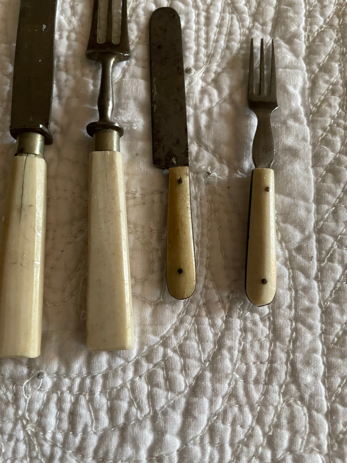 Antique Bone-handled Knives and Forks - Etsy