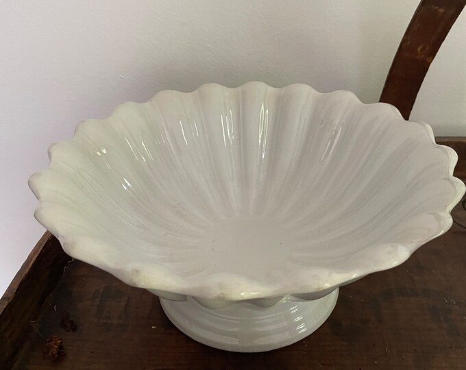 Antique Ironstone Fluted Compote - Etsy