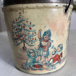 Antique Mini Christmas Latd Pail - Etsy