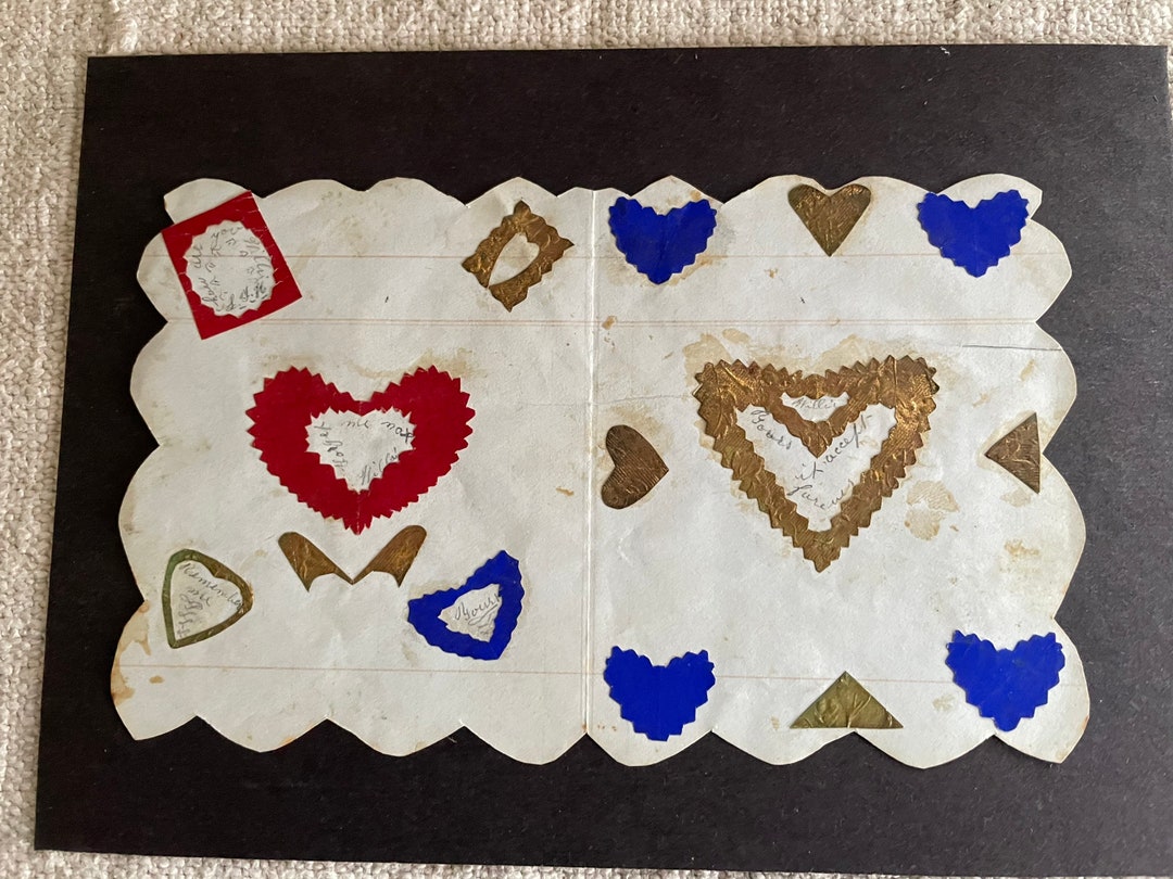 Antique Love Token With Hearts - Etsy