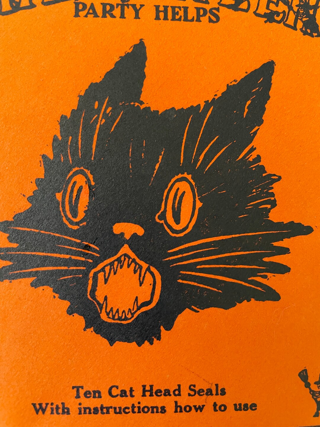 Antique Beistle Cat Head Party Helps Envelope - Etsy