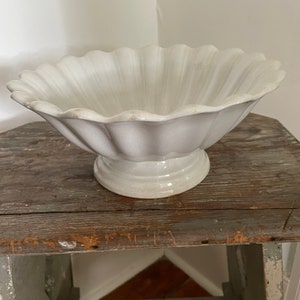 Antique Ironstone Fluted Compote - Etsy
