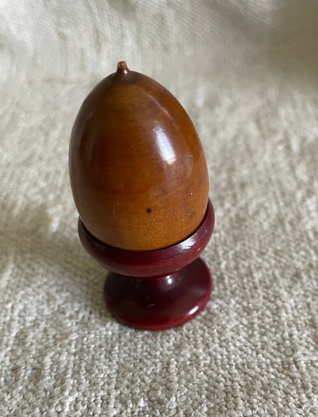 Antique Treen Acorn Thimble Holder - Etsy
