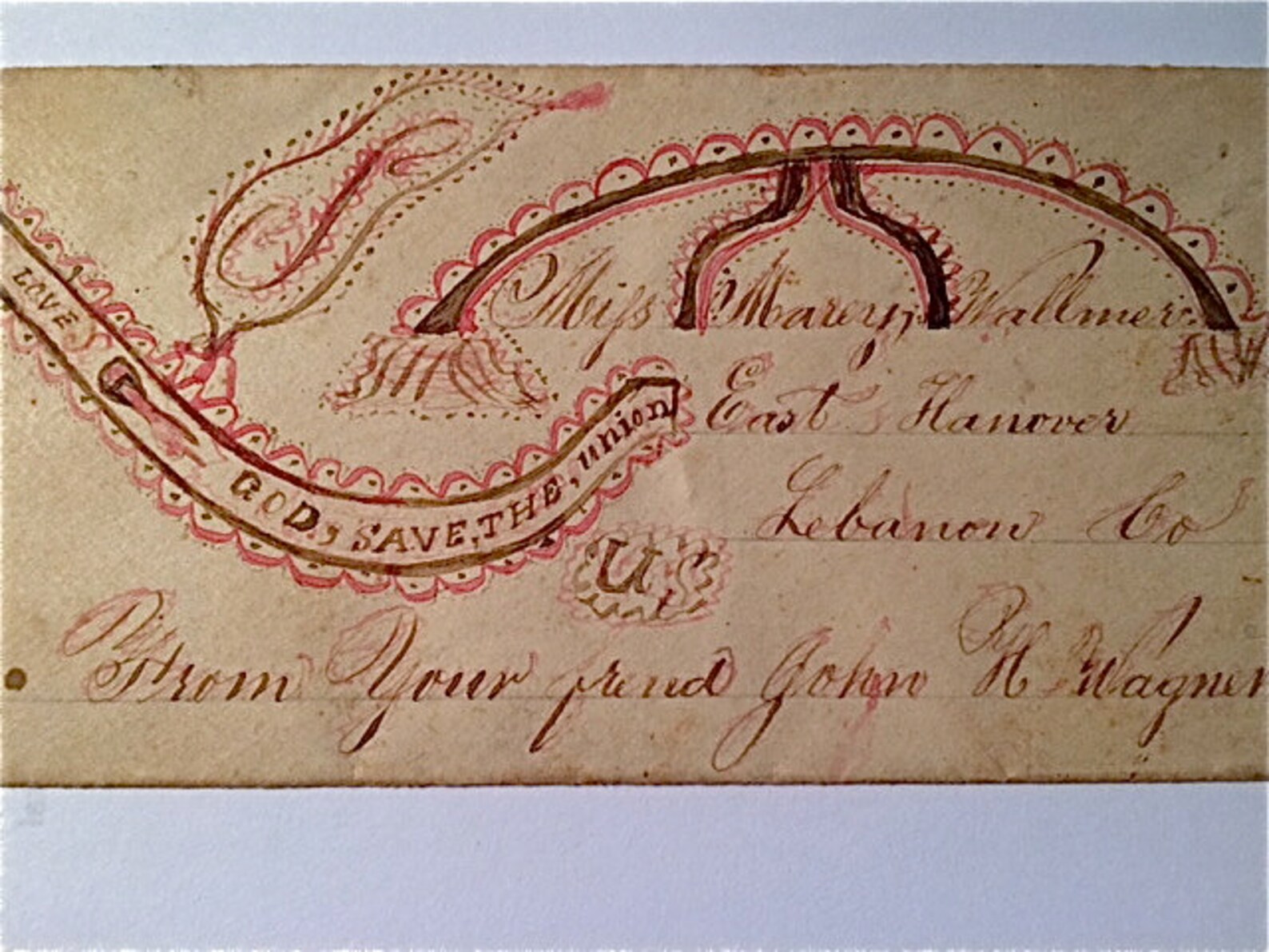 Antique Civil War Era Embellished Envelope Artwork - Etsy