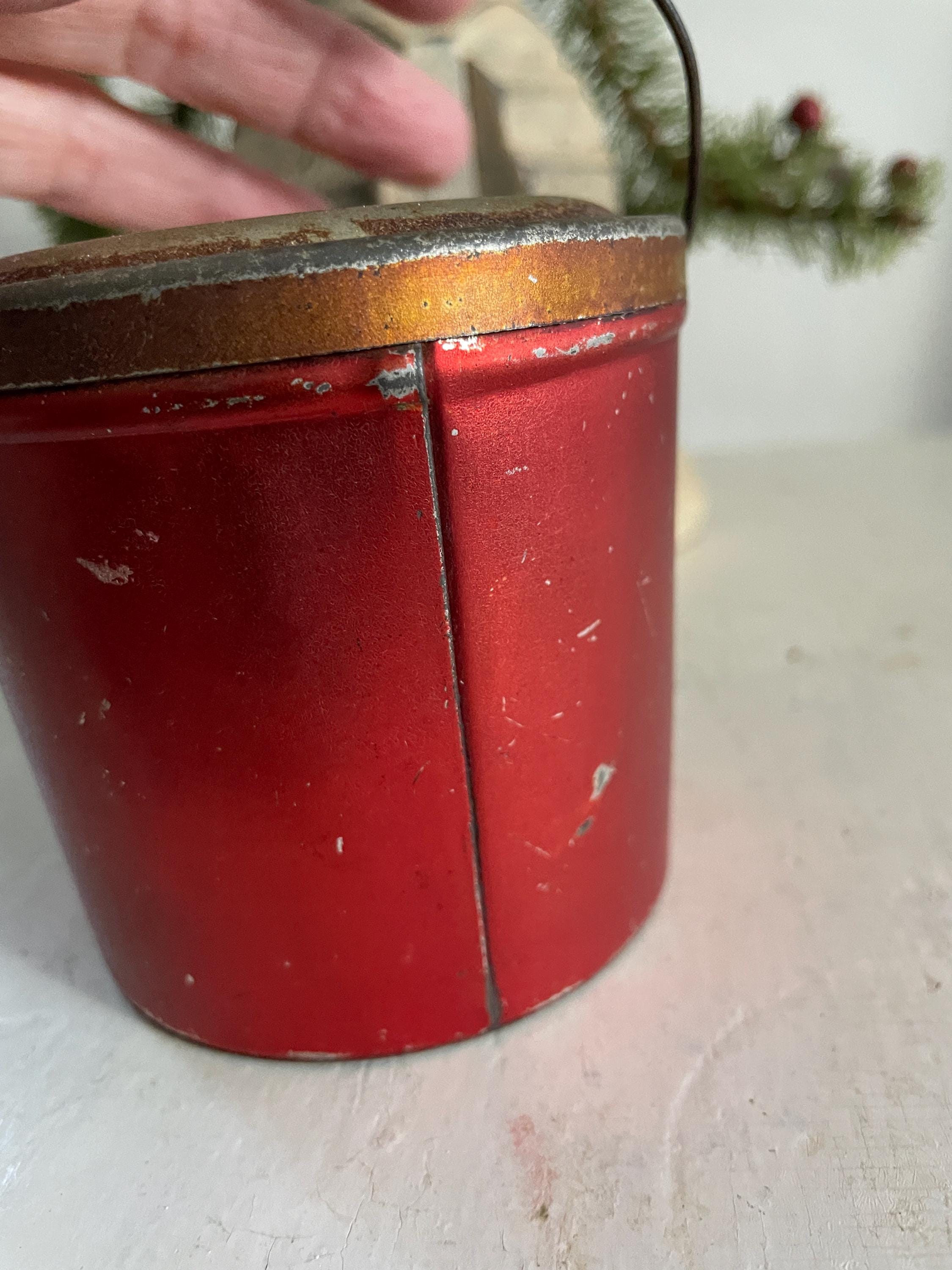 Antique Mini Christmas Lard Pail - Etsy