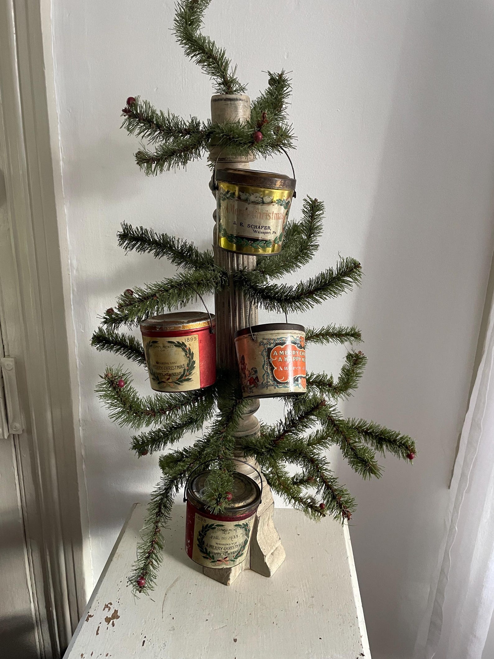 Antique Mini Christmas Lard Pail - Etsy