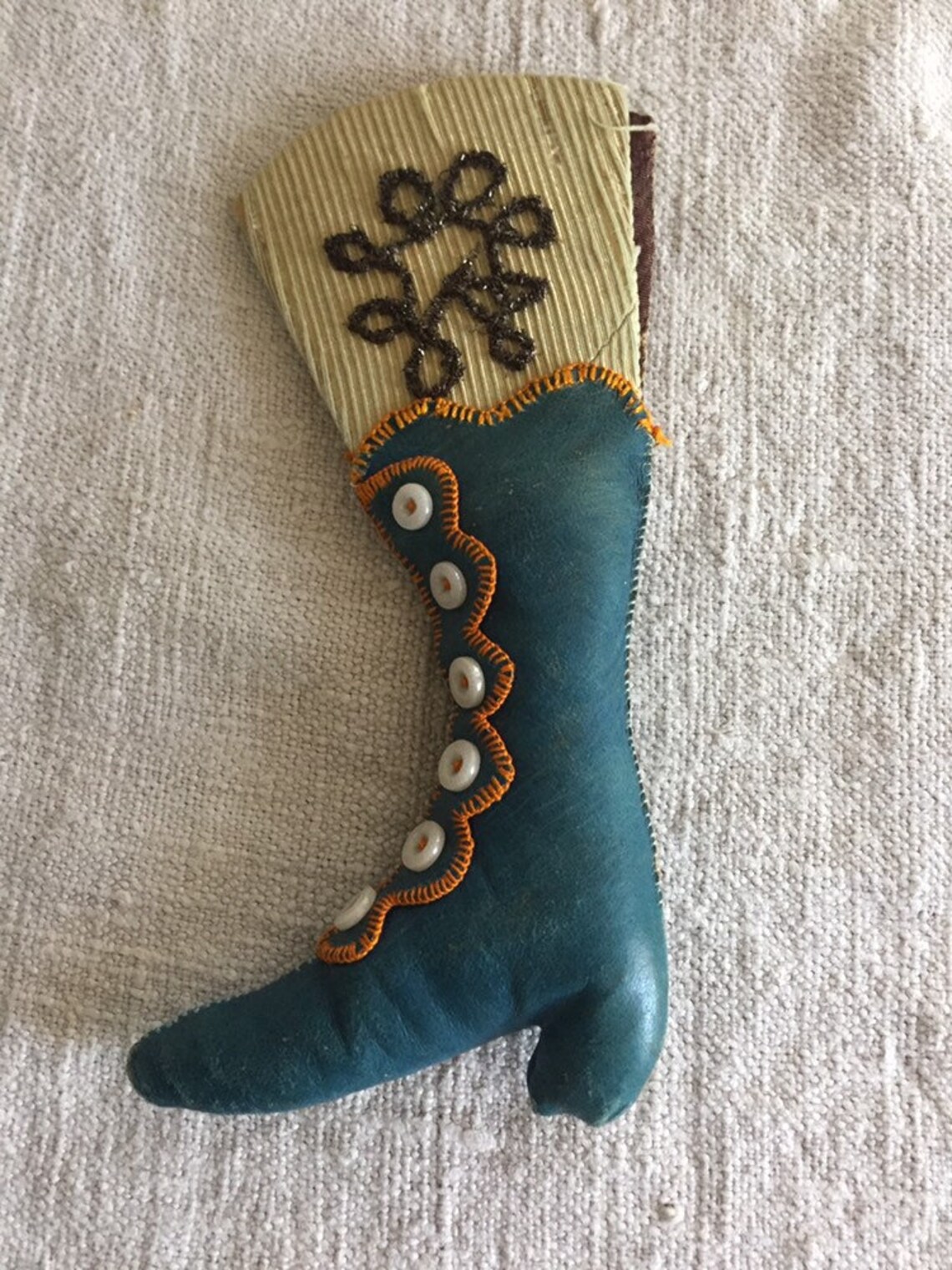 Antique Leather Shoe Pin Cushion | Etsy