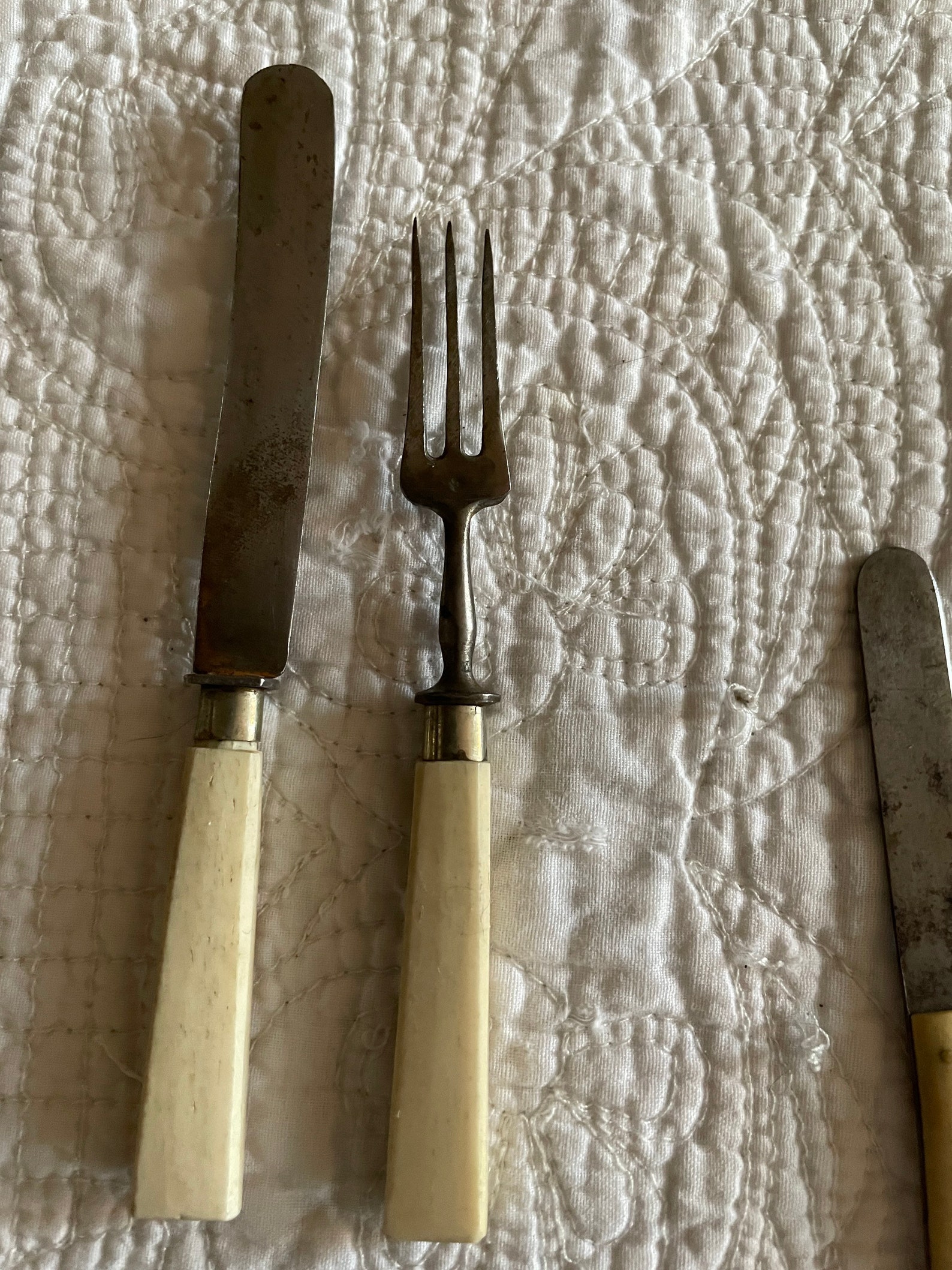 Antique Bone-handled Knives and Forks - Etsy