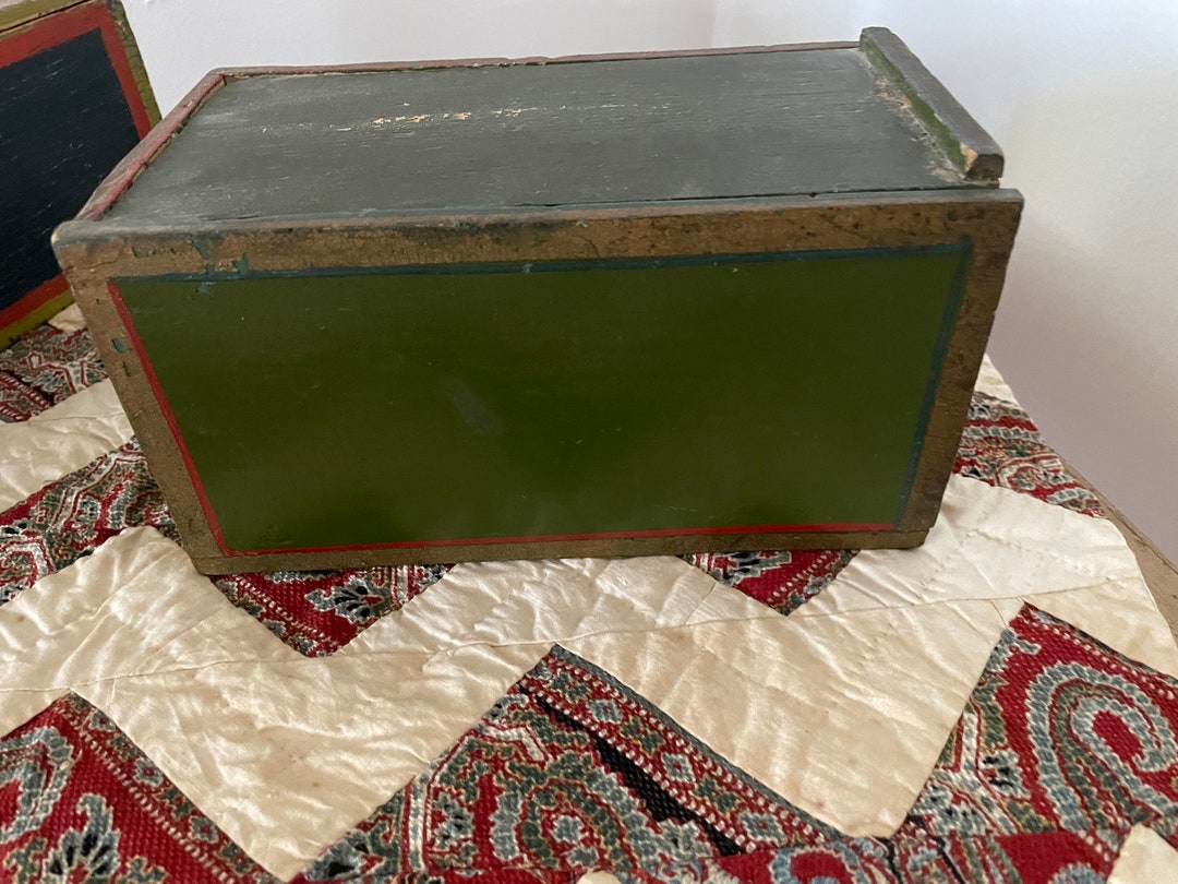 Antique Slide Lid Box - Etsy