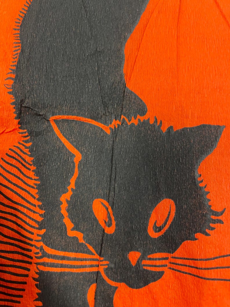 Antique Halloween Crepe Paper Apron - Etsy