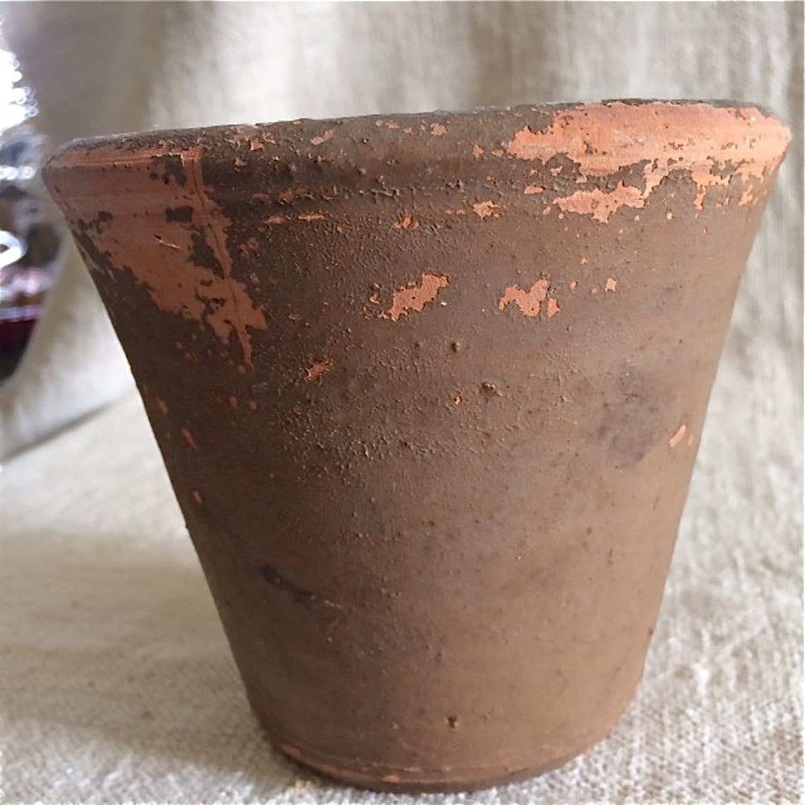 Antique Redware Flower Pot - Etsy
