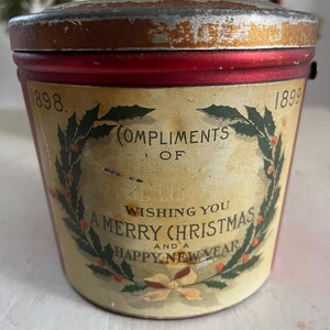 Antique Mini Christmas Lard Pail - Etsy