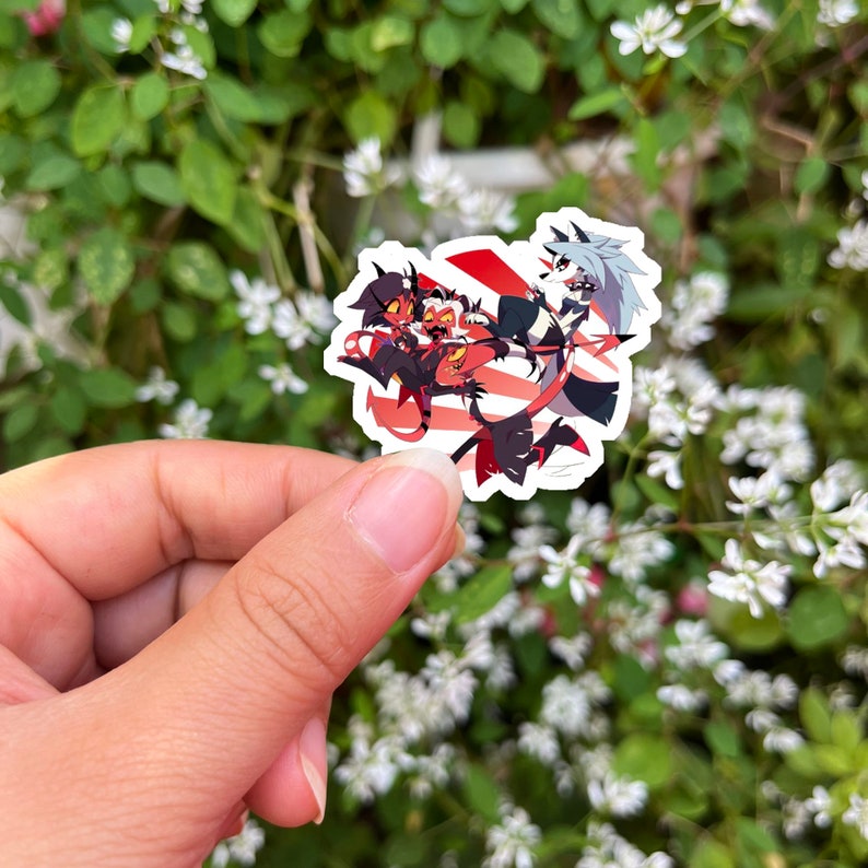 Helluva Boss Group Hazbin Hotel Sticker, Helluva Boss Character Sticker ...