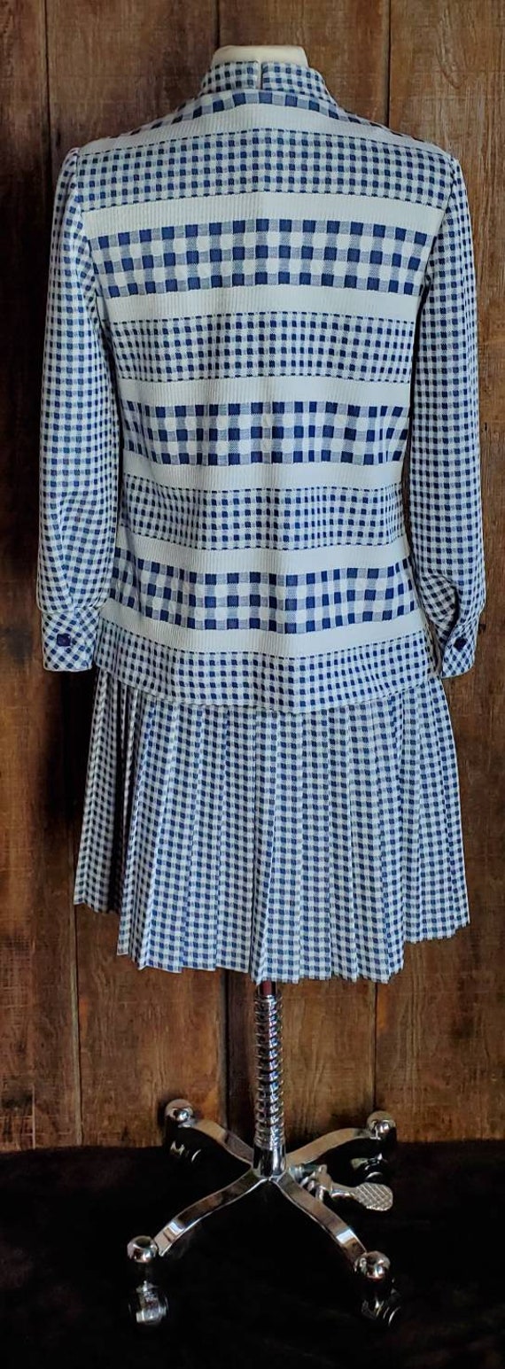 Vintage Montgomery Ward Checkerboard Pattern Dress - Gem