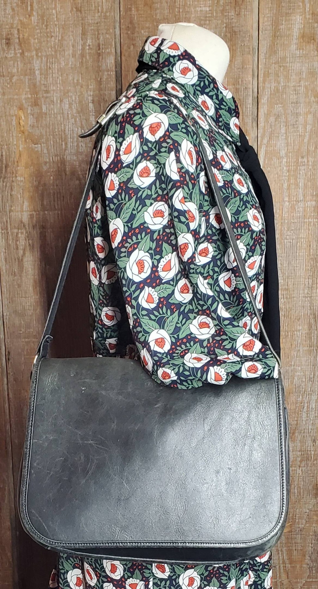 Vintage Black Leather Granson Purse - Etsy