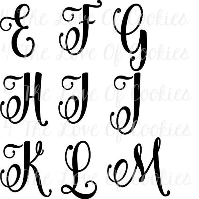 Monogram Letter Silk Screen Stencils Cookie Stencils Mesh | Etsy