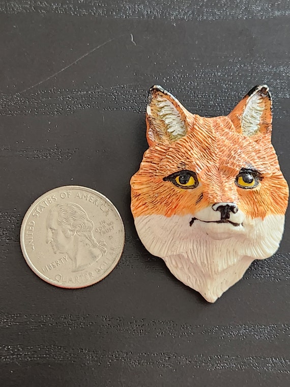 Handcrafted Fox Pin - Gem