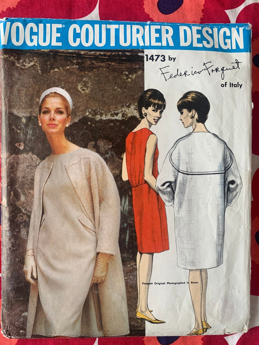 1960s 60s Original Vintage Sewing Pattern Vogue Couturier Vogue ...