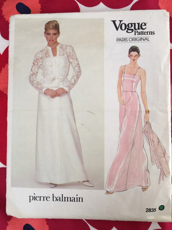 1980s 80s Original Vintage Sewing Pattern Vogue Paris Original | Etsy