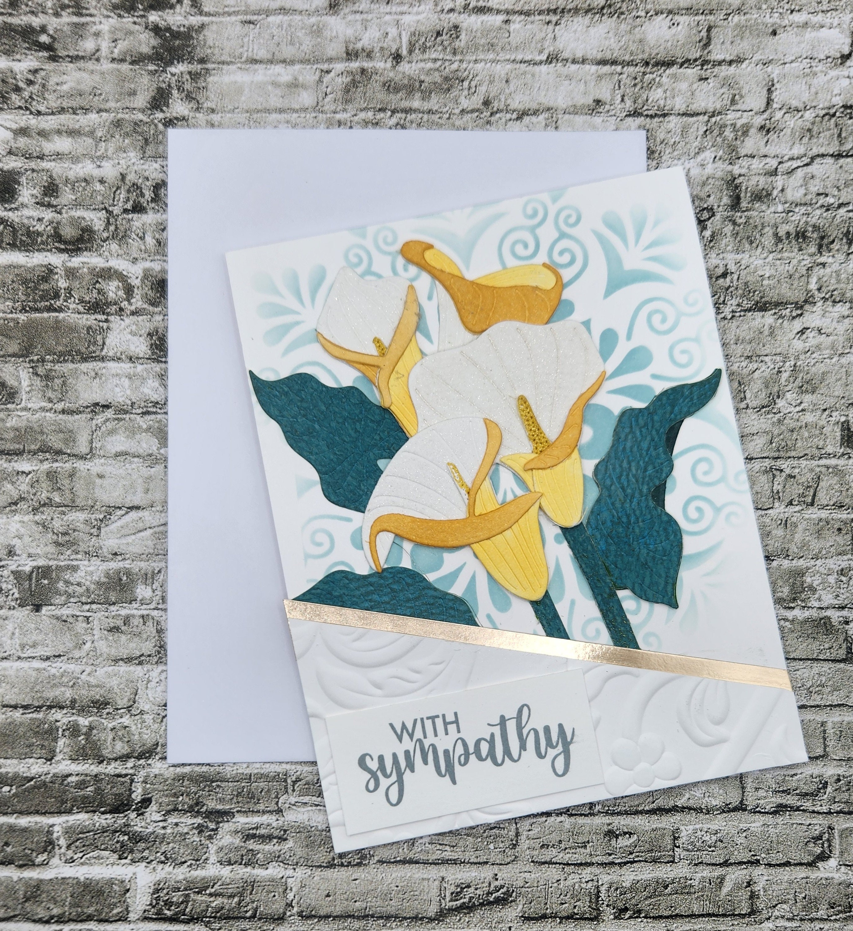 Calla Lily Sympathy Card - Etsy