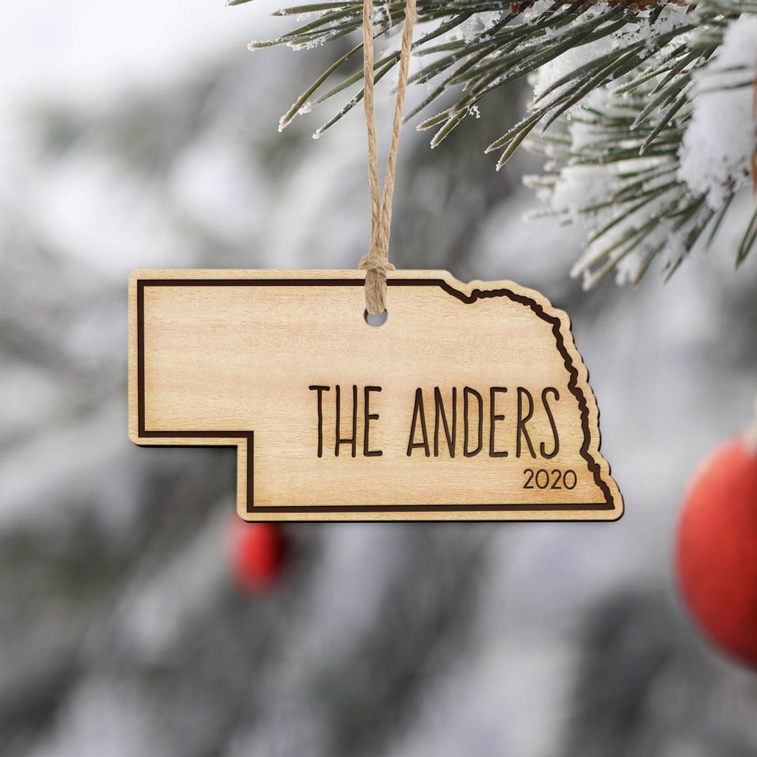 Nebraska Personalized Ornament First Christmas Ornament - Etsy