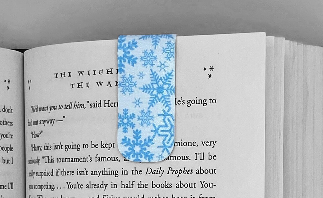 Blue Snowflake Magnetic Bookmarks for Kids, Bookish Christmas Gifts for ...