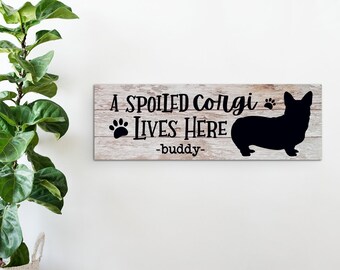Wood Corgi Sign - Etsy