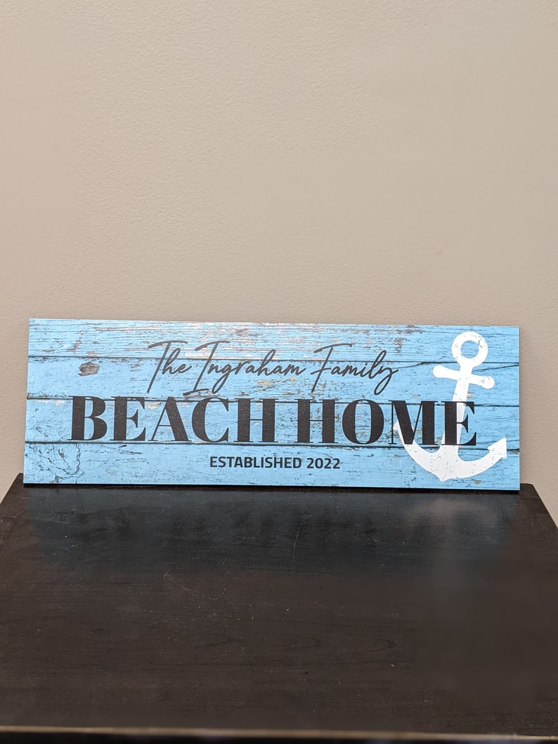 Personalized Family Name Beach House Sign Beach Sign Beach - Etsy