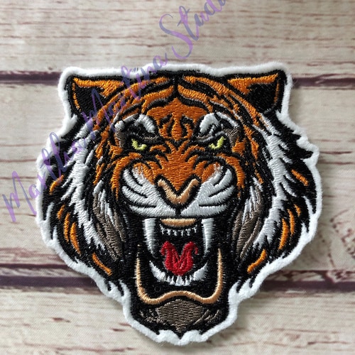 Embroidered Tiger Eyes Iron on Patch Tiger Eyes Applique - Etsy