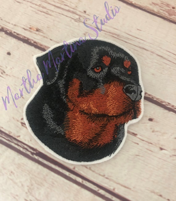 Rottweiler Embroidered Patch | Etsy