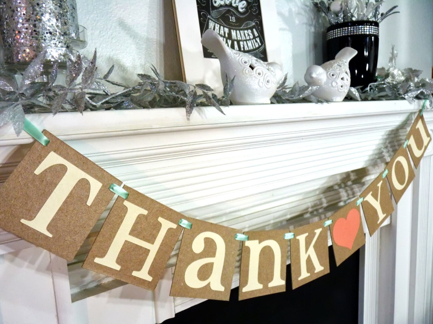 Thank You Sign / Rustic Wedding Banner Photo Prop Wedding | Etsy