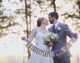 Thank You Banner Wedding Party Photo Prop Thank You Sign Wedding Sign ...