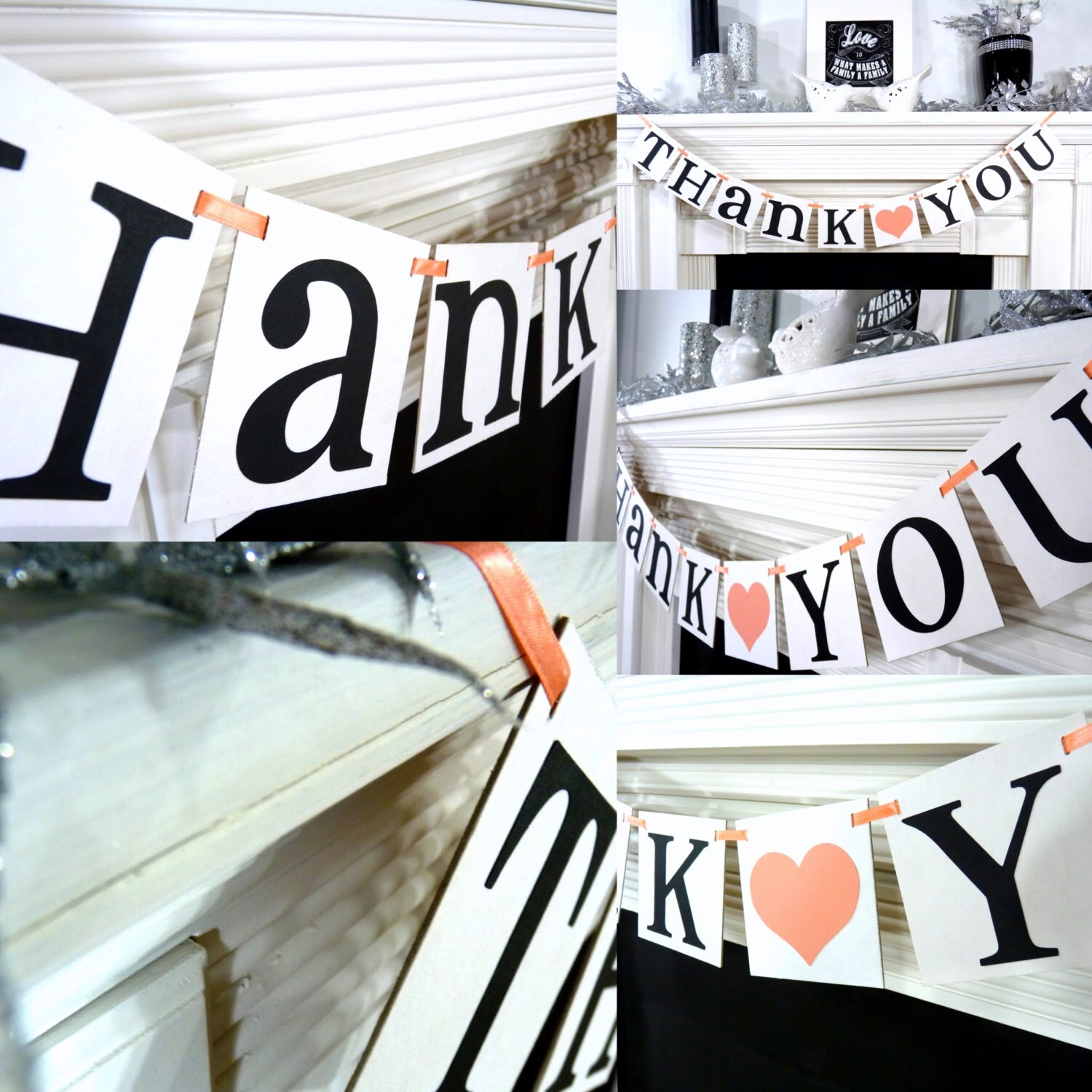 Thank You Sign Banner / Rustic Wedding / Backdrop / Thank You | Etsy