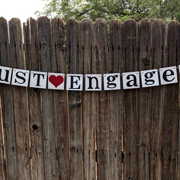 Just Engaged Sign - Etsy