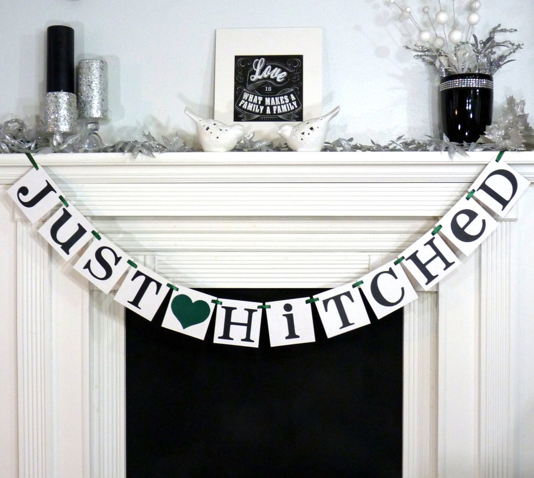 Just Hitched Banner / Wedding Garland / Just Hitched / Wedding D I Y ...