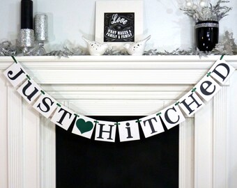 Just Hitched Sign - Etsy