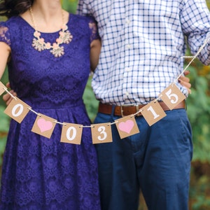 Mini Save the Date Banner / Wedding Garland / Wedding Date Banner ...