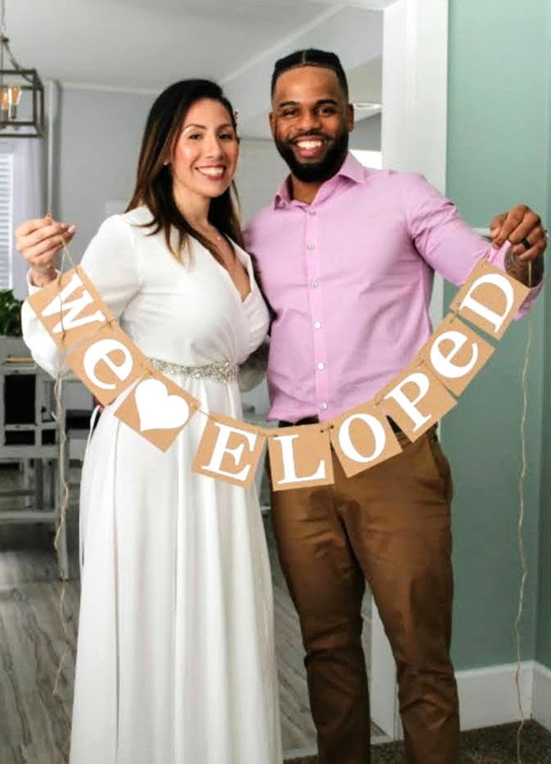 We Eloped Banner / Just Married Banner / Wedding / Rustic / Wedding ...