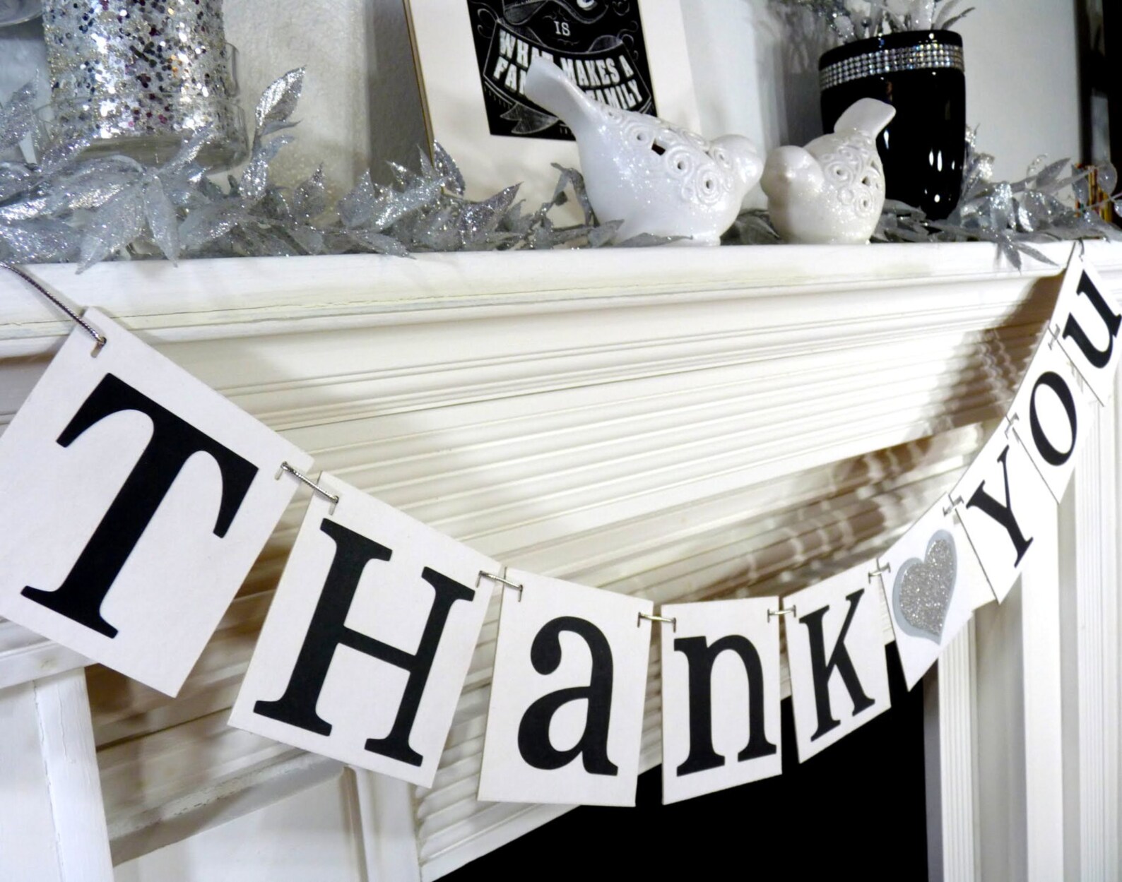 Thank You Sign Banner / Rustic Wedding Garland/ Thank You - Etsy