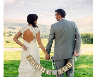 Thank You Banner Wedding Garland Wedding Thank You Sign - Etsy