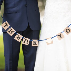 Mini Thank You Banner / Wedding Garland / Rustic Banner / Thank You ...