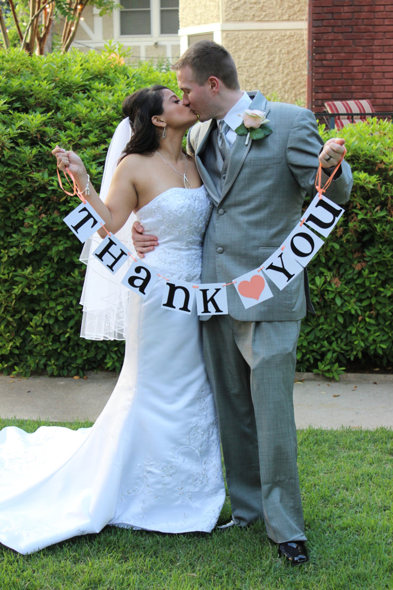 Thank You Sign Banner / Rustic Wedding / Backdrop / Thank You - Etsy