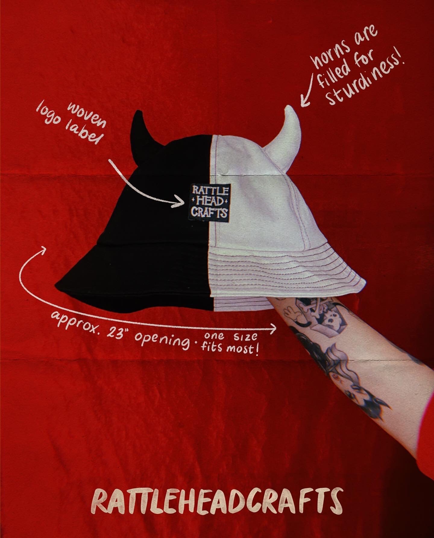 Devil Horn Bucket Hat Green Split - Etsy