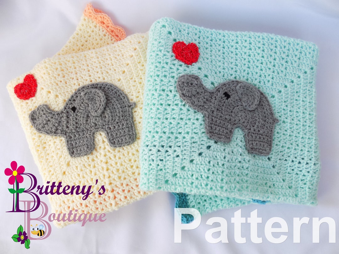 Elephant Baby Blanket Crochet Pattern Baby Blanket Crochet Pattern ...